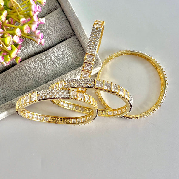 American Diamond Bangle 2pc. set